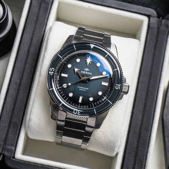Marinor - Atlantic Blue | Virtually Scratch-Proof – Héron Watches Inc.