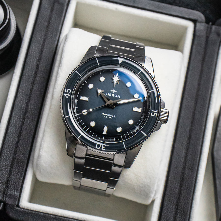 Marinor - Atlantic Blue | Virtually Scratch-Proof – Héron Watches Inc.