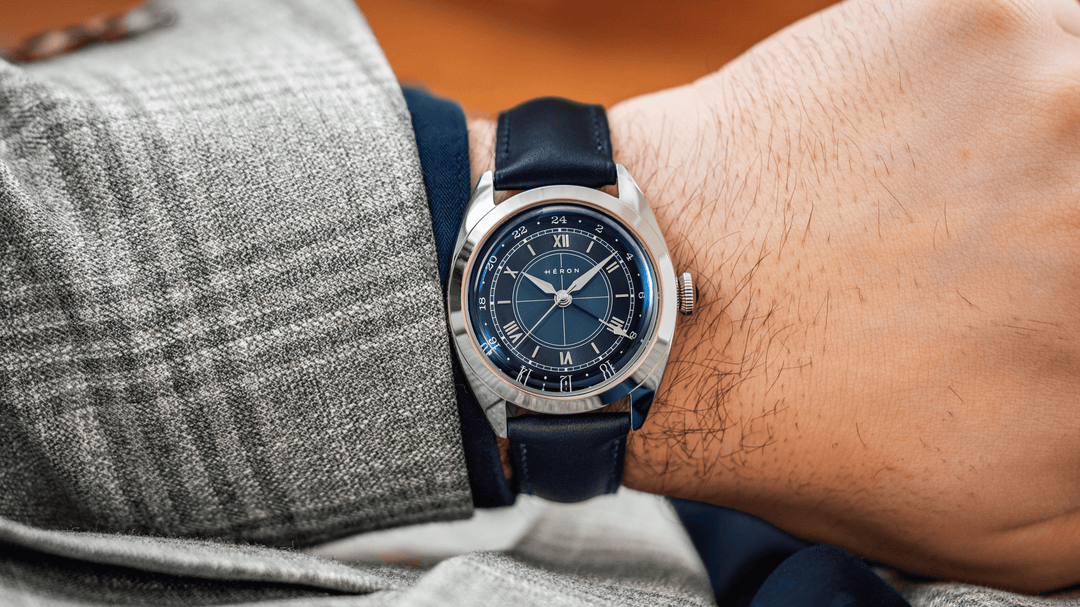 Héron Mirabel GMT | A Vintage-inspired “Dress” GMT Watch – Héron ...