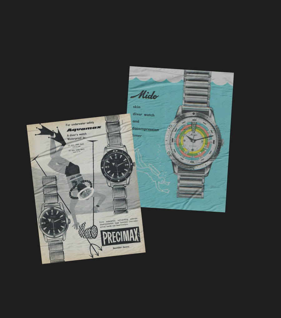 Marinor - Rainbow | Decompression Scale Skin-Diver – Héron Watches Inc.