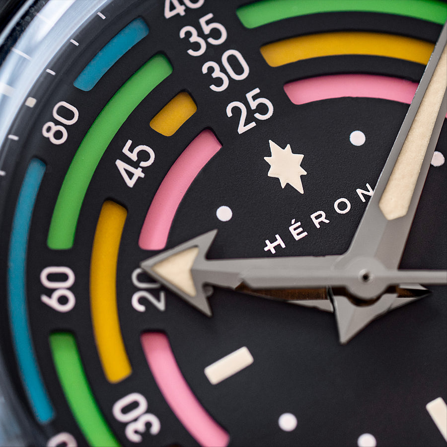 Marinor - Rainbow | Decompression Scale Skin-Diver – Héron Watches Inc.