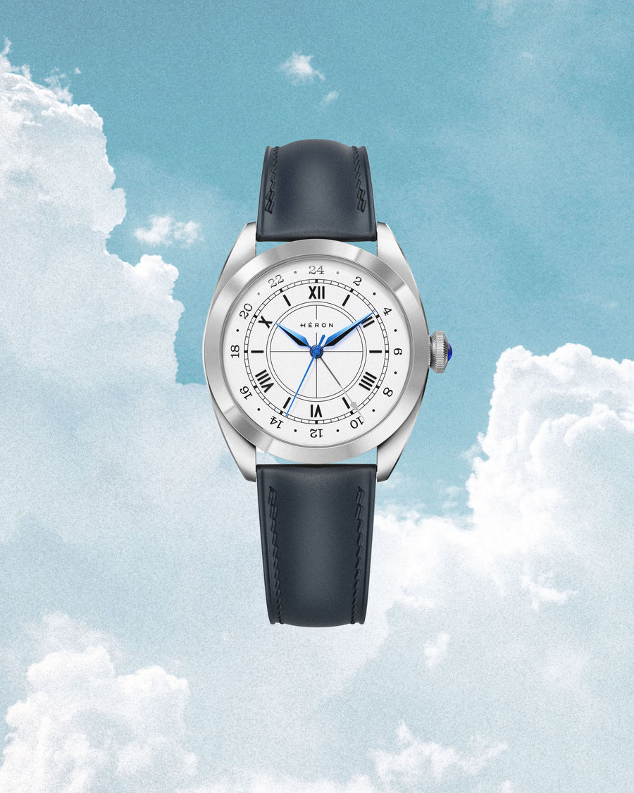 Héron Mirabel GMT | A Vintage-inspired “Dress” GMT Watch – Héron ...